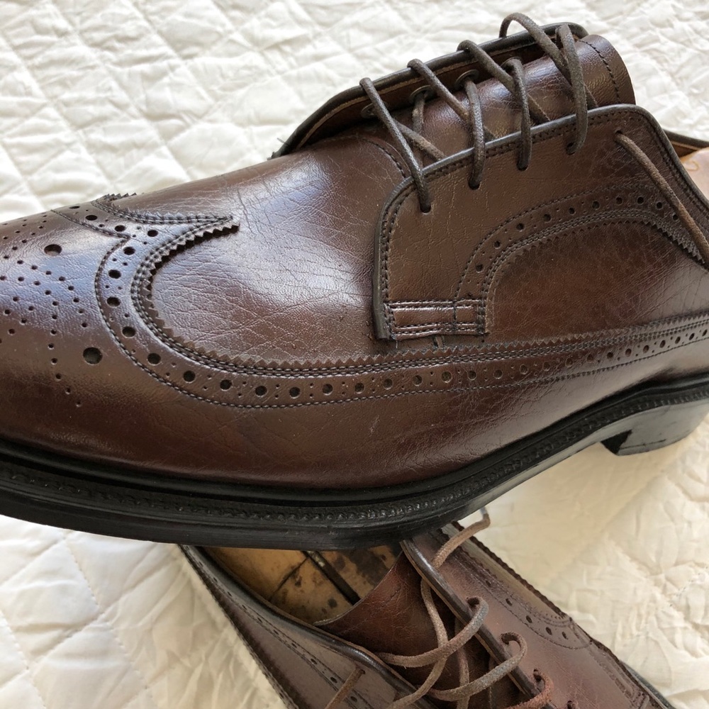 Rare Vintage Dunhill Tailors Nyc Brown Wingtip Dress … - Gem